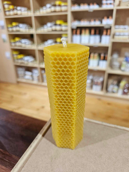 Tall Hexagonal Candle – Clifford's Honey Farm